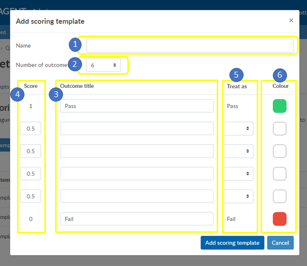 How do I create my own customised scoring templates for line items ...